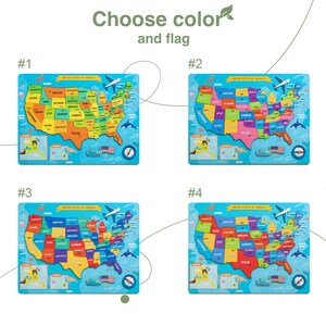United States Map, USA Map Puzzle for Kids, Montessori Toys, US Map ...