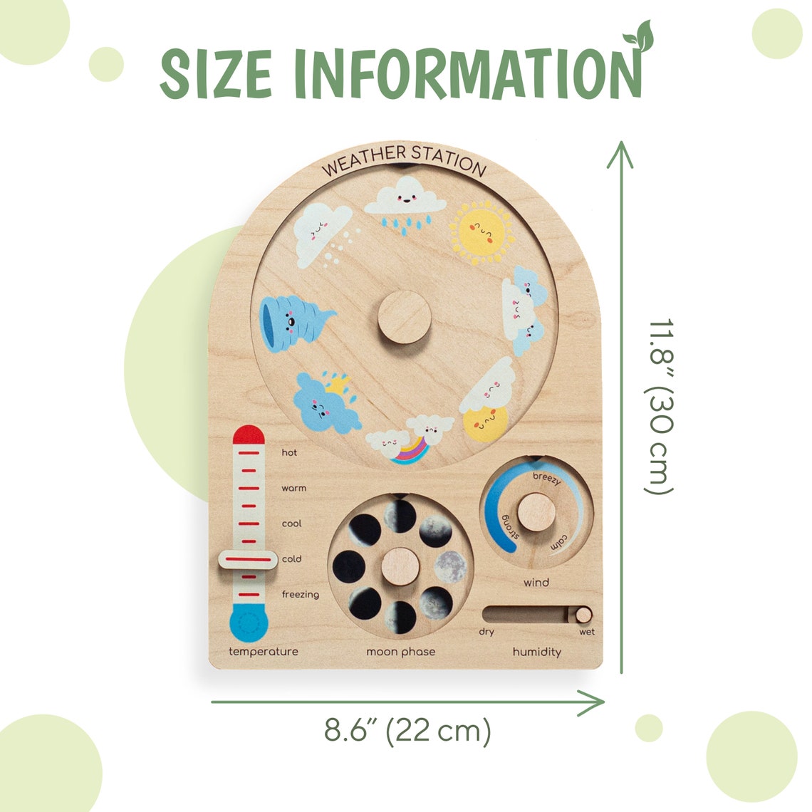 Montessori Weather Station for Kids, Educational Weather Wheel Chart ...