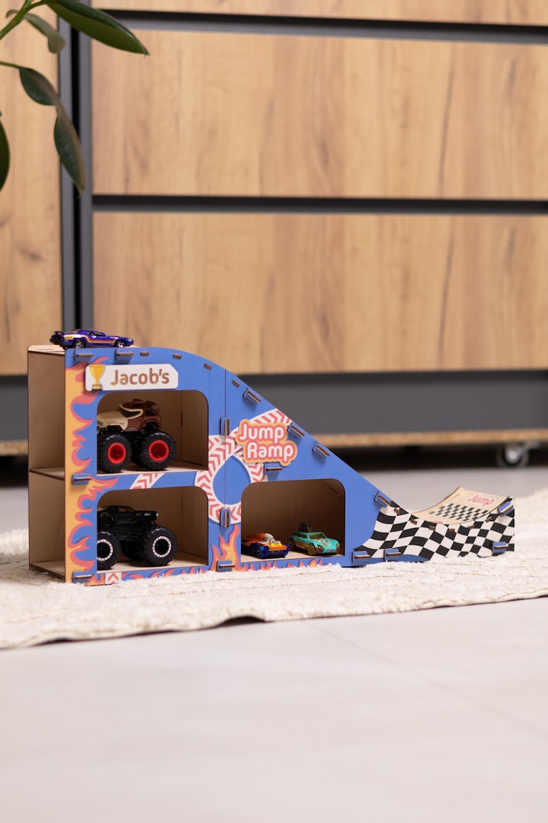 Jumping Ramp Toy Car, Toy Car Parking Garage, Birthday Gift for Boys ...