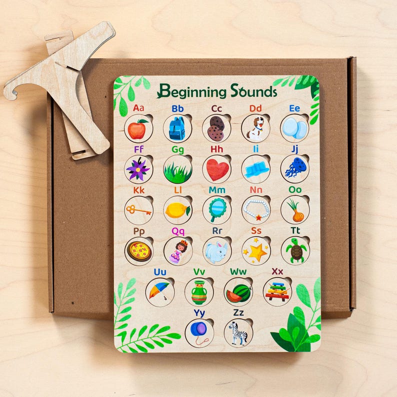 Wooden Alphabet ABC Puzzle for Toddlers, Montessori Educational ...