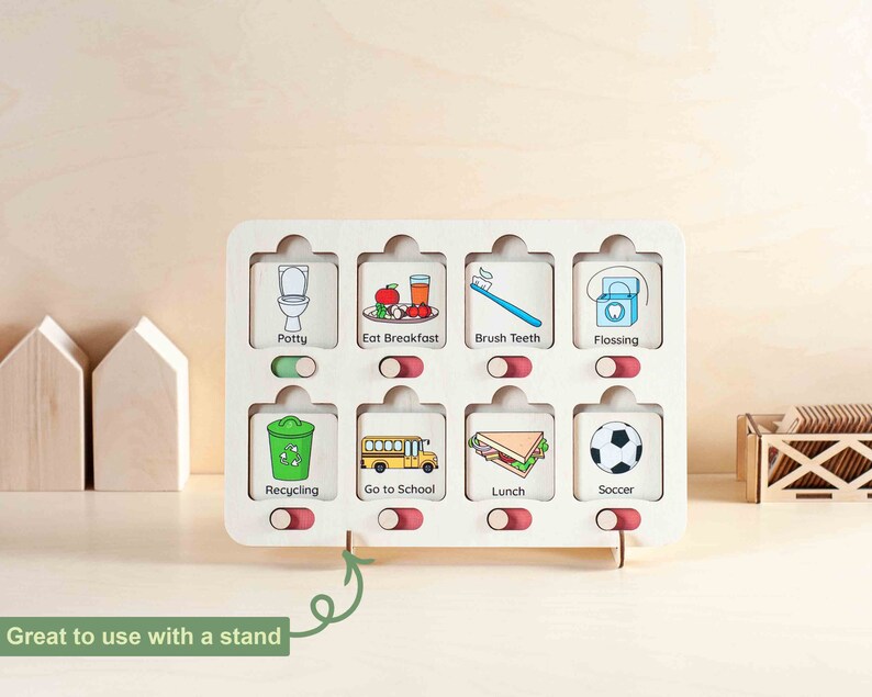 Chore Chart for Kids Learning Wooden Toys Chore List - Etsy