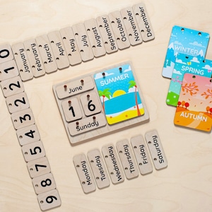 Montessori Calendar for Kids, Months and Days of the Week, Kids ...