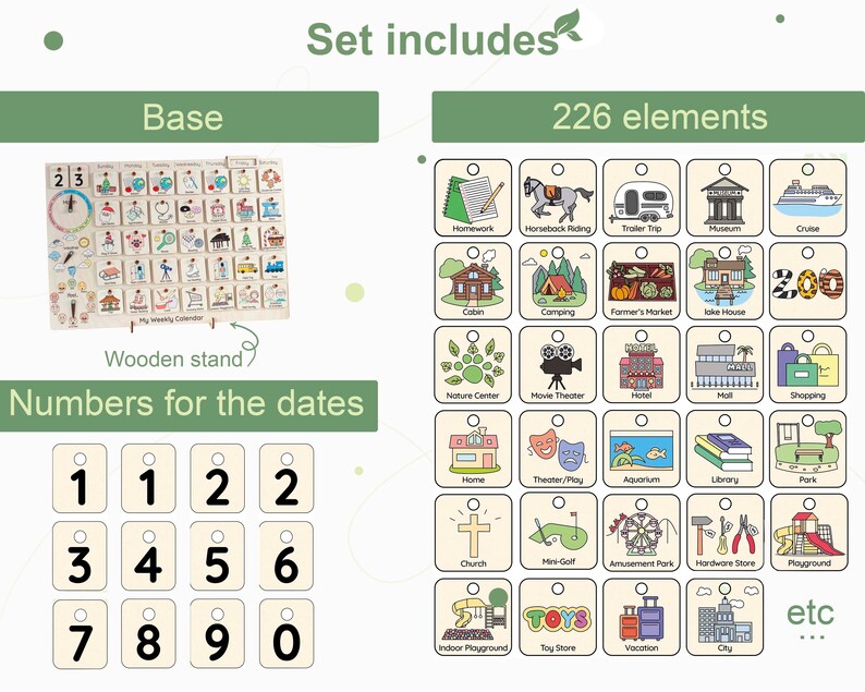 Editable Weekly Visual Routine Chart With Cards Chore Chart - Etsy