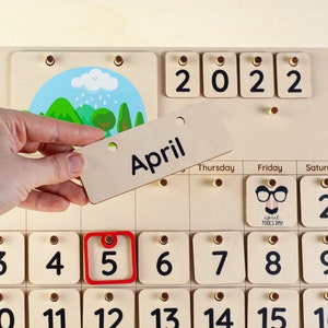 Perpetual Calendar Kids Calendar Classroom Calendar Board - Etsy