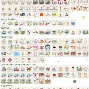 Editable Weekly Visual Routine Chart With Cards, Chore Chart for Kids ...