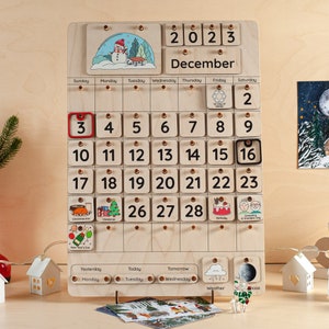 Perpetual Calendar, Kids Calendar Montessori, Monthly Calendar, School ...