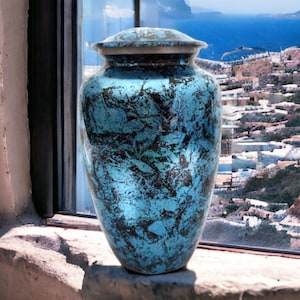 Beautiful Turquoise Urn (large) - Etsy