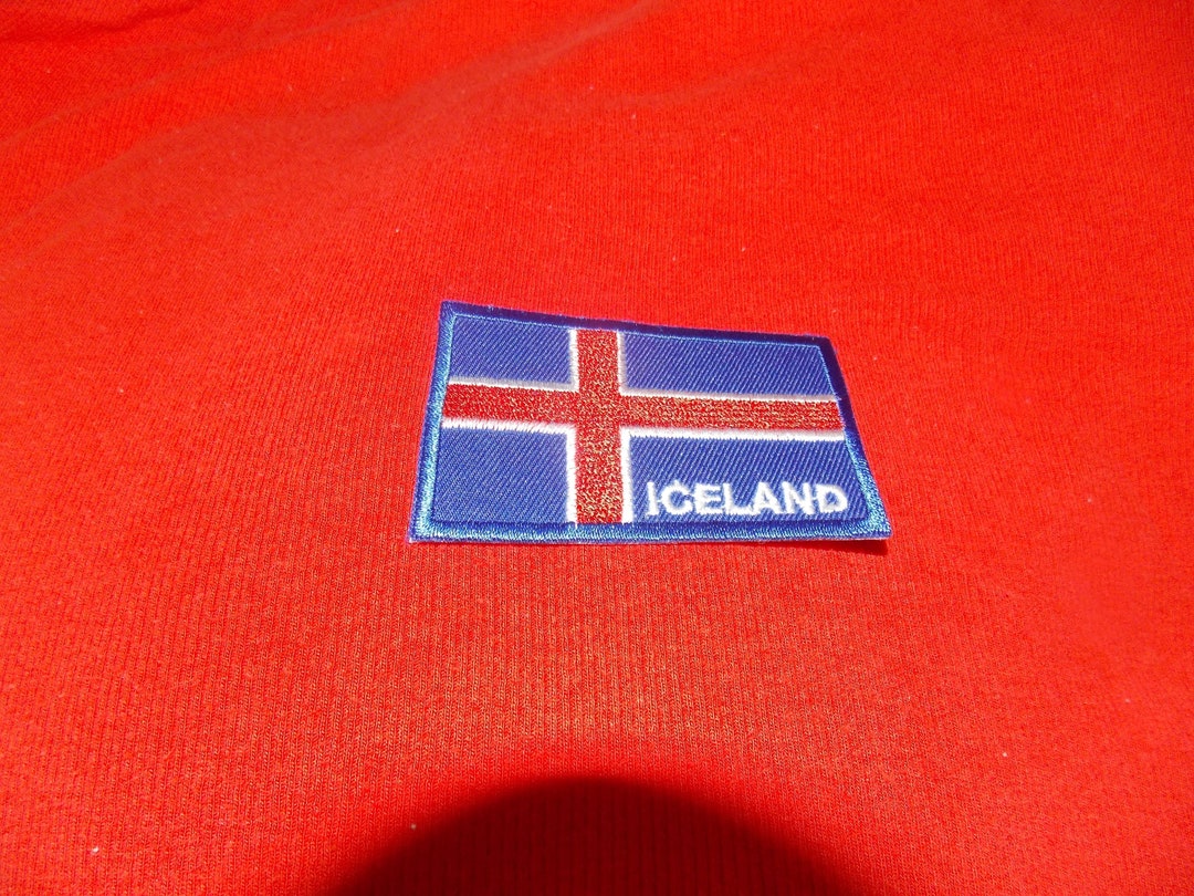 Vintage Embroidered Iron on Iceland Country Flag Patch 2 - Etsy