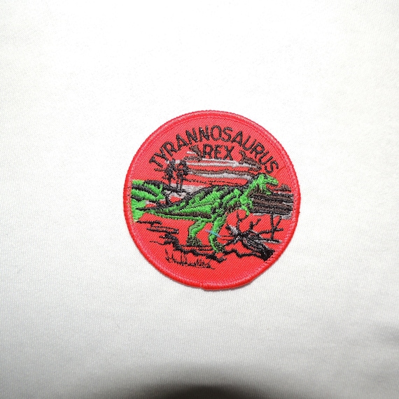Vintage embroidered Tyrannosaurus Rex Iron on Dinasou… - Gem