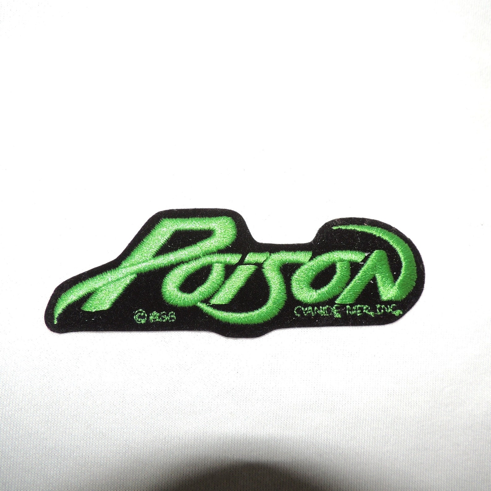 Vintage Embroidered Poison Iron on Band Patch / Nos - Etsy