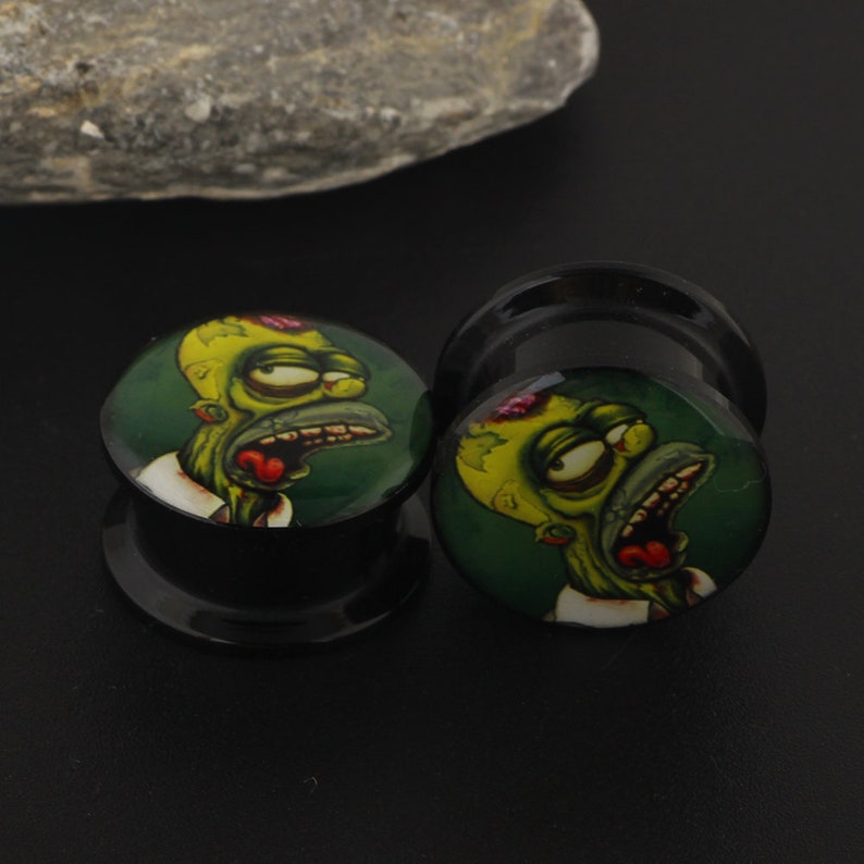 Simpsons Zombie Homer Ear Gauges Tunnels - Etsy