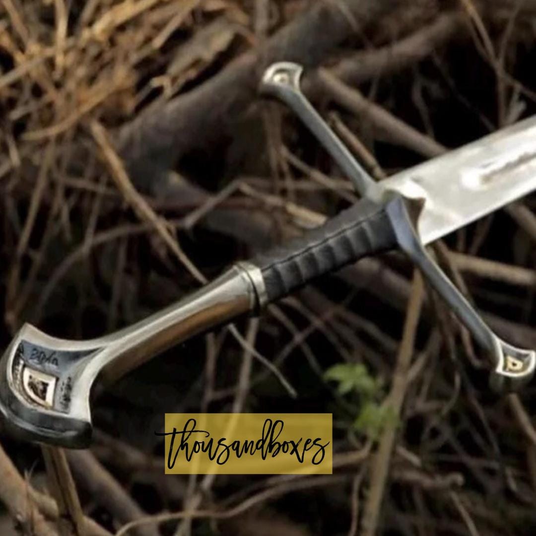 King Aragon Anduril Replica Sword Handmade Long Sword With Scabbard ...