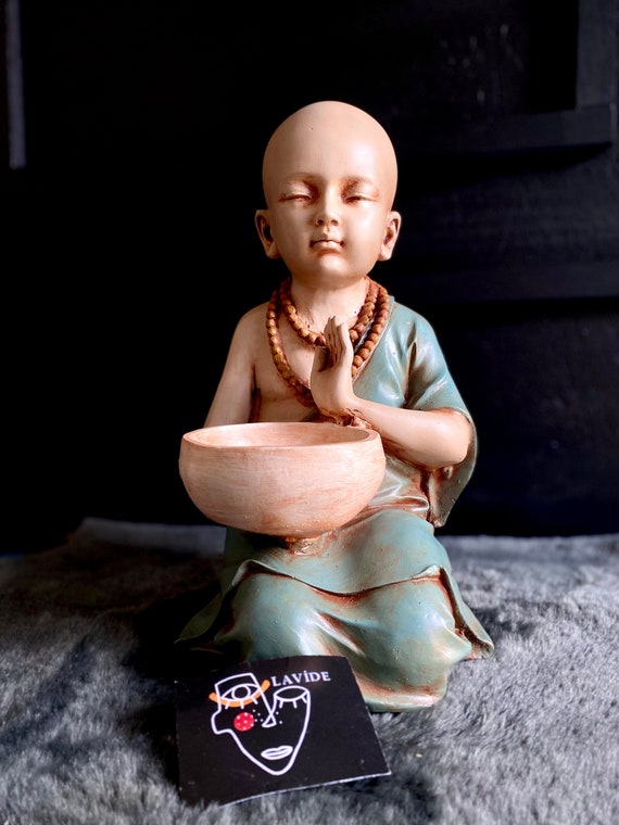 Buddha Baby Statue Rahula Child With Bowl Green Costume With Australia ...