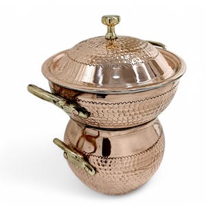 Couscous Steamer Pot - Moroccan Brass Cooking Pot for Tagines ...