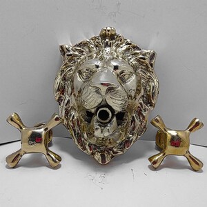 Moroccan Brass Lion Head Faucet, Wall Mounted Faucet in Bathroom ...