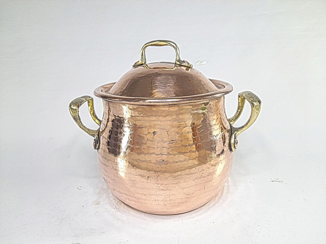 Handmade Copper Pot With Lid, Antique Copper Pot, Handmade Pot, Copper ...