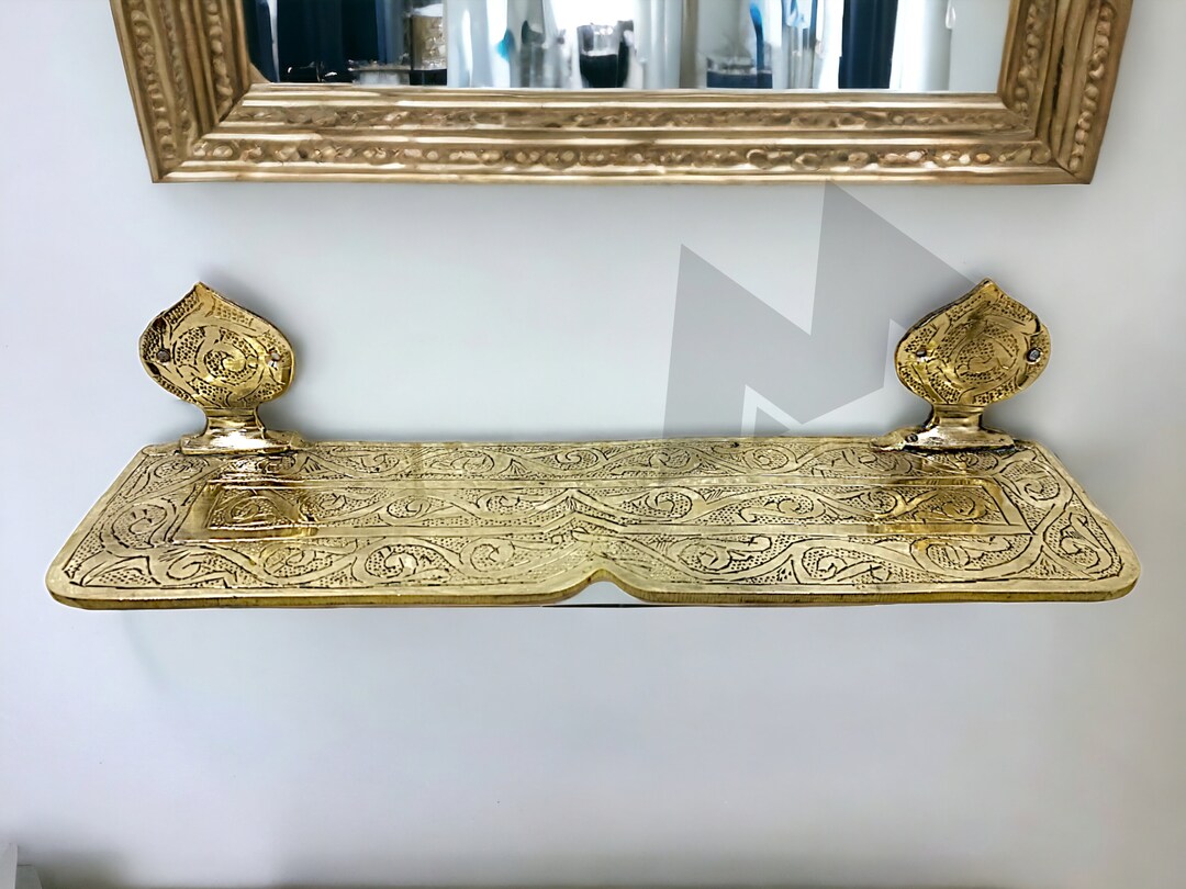 Brass Shelves Brass Shelf Custom Brass Shelf Small Brass Shelf Brass ...