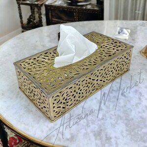 Brass Tissue Box Vintage Tissue Box Cover - Etsy