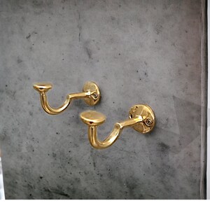 Solid Brass Wall Hook: Handcrafted Vintage-inspired Coat Hook - Etsy