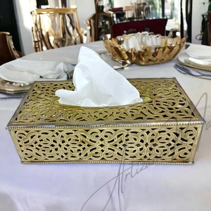 Brass Tissue Box Vintage Tissue Box Cover - Etsy