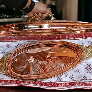 Fish-shaped Design Copper Food Tray Copper Serving Platters Morocco ...