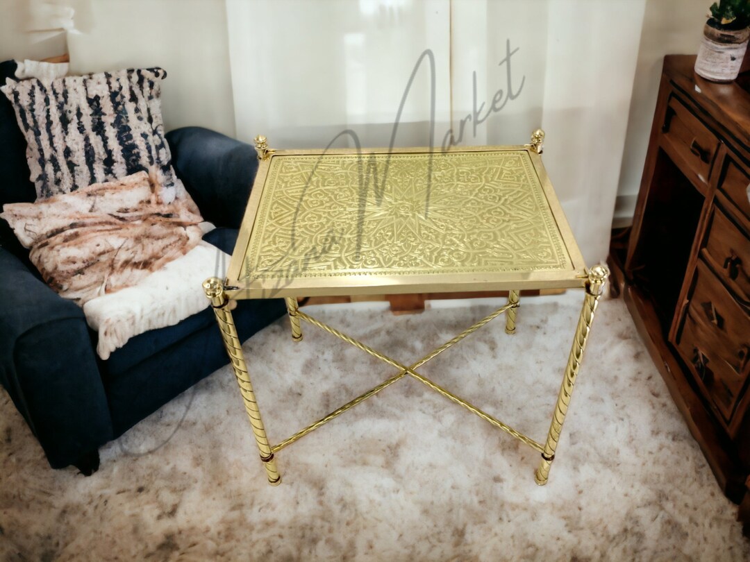 Brass Side Table Labarge Coffee Table Brass Table Base Brass Table Top ...
