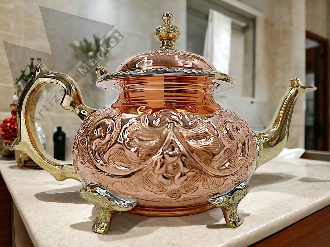 Copper Pot - Tea Pot Set - Vintage Tea Pot - Best Tea Pot - Tea Kettle ...
