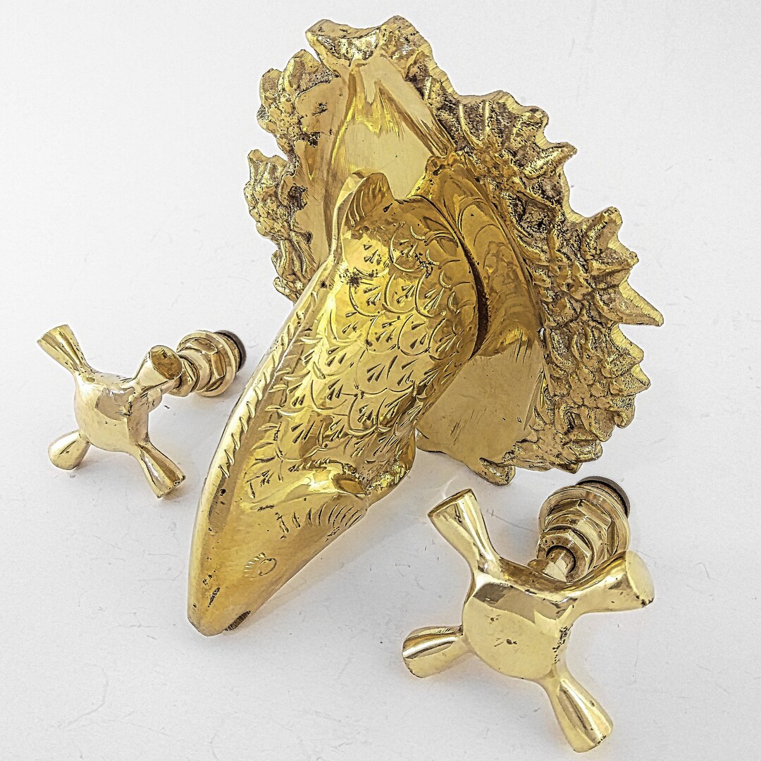 Brass Faucet a Fish ,fish Brass Faucet, Brass Sink Rustic Faucet Fish ...