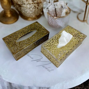 Brass Tissue Box Vintage Tissue Box Cover - Etsy
