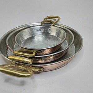 Copper Aluminum Copper Saute Pan,handmade Copper Sahan Omlette Egg ...