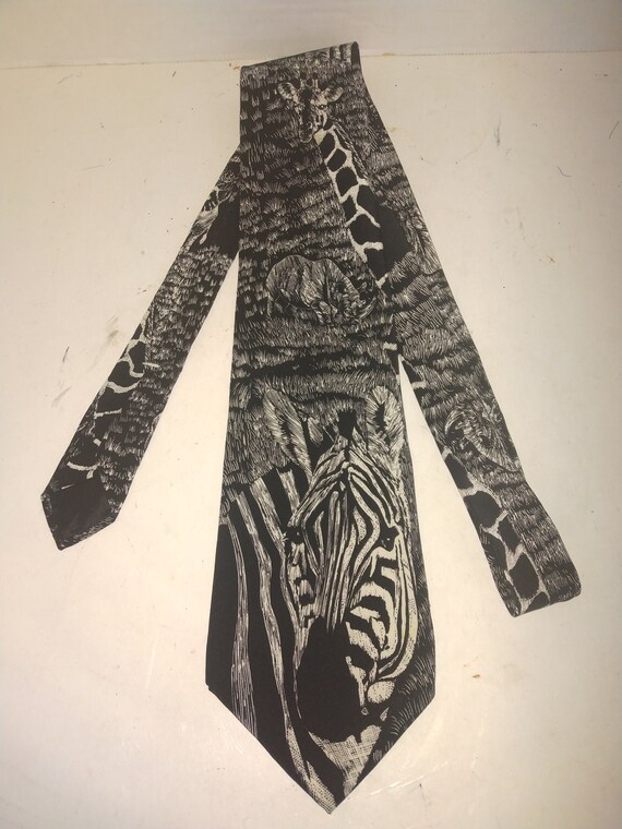 Wwf "serengeti" silk necktie - Gem