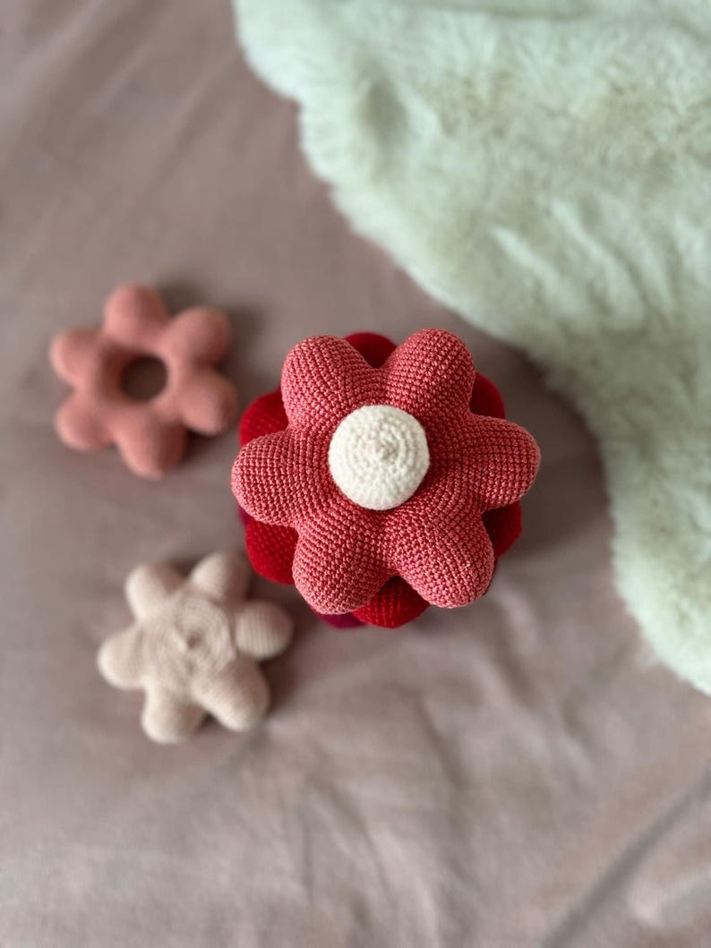 Crochet Flower Stacking Toy Pattern (PDF Download) - Etsy