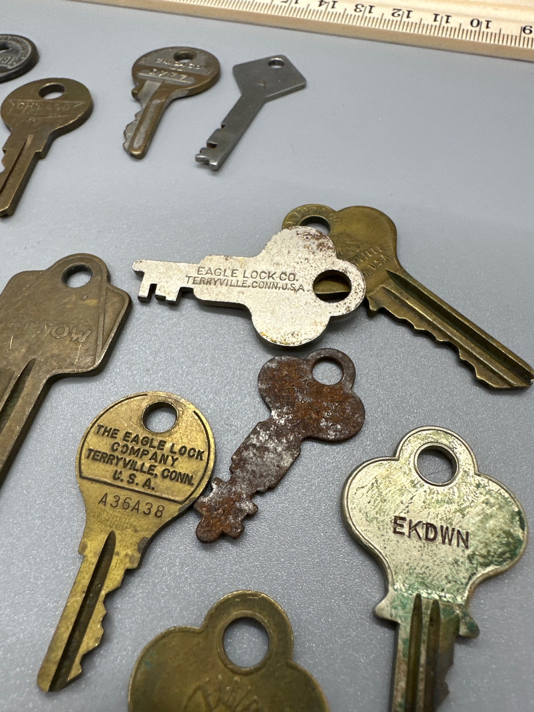 20 Vintage Lock Keys Eagle Lock Co Made in USA Assorted Mixed Lot ...