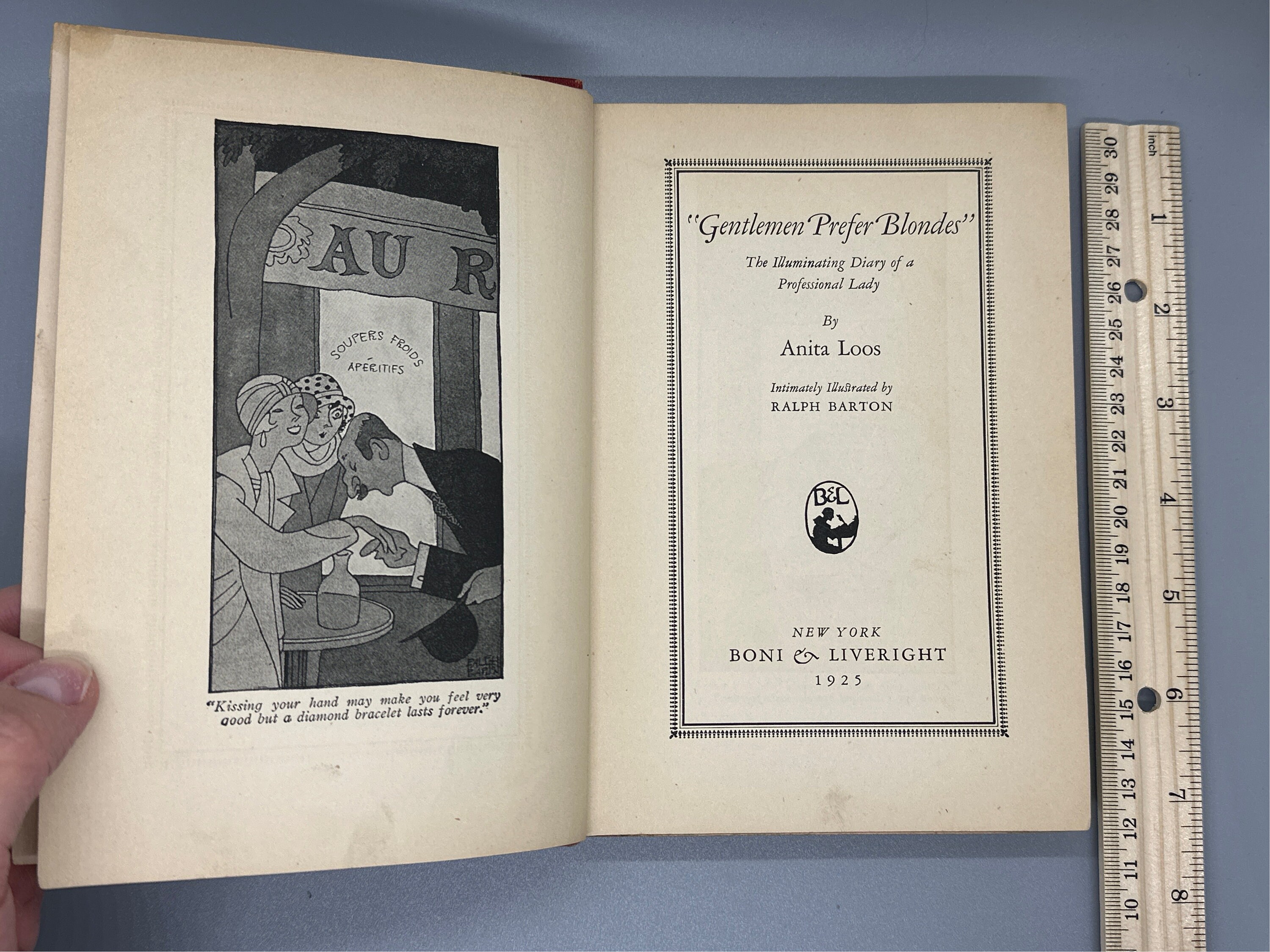 1925 Gentlemen Prefer Blondes Anita Loos Illustrated Book Boni ...