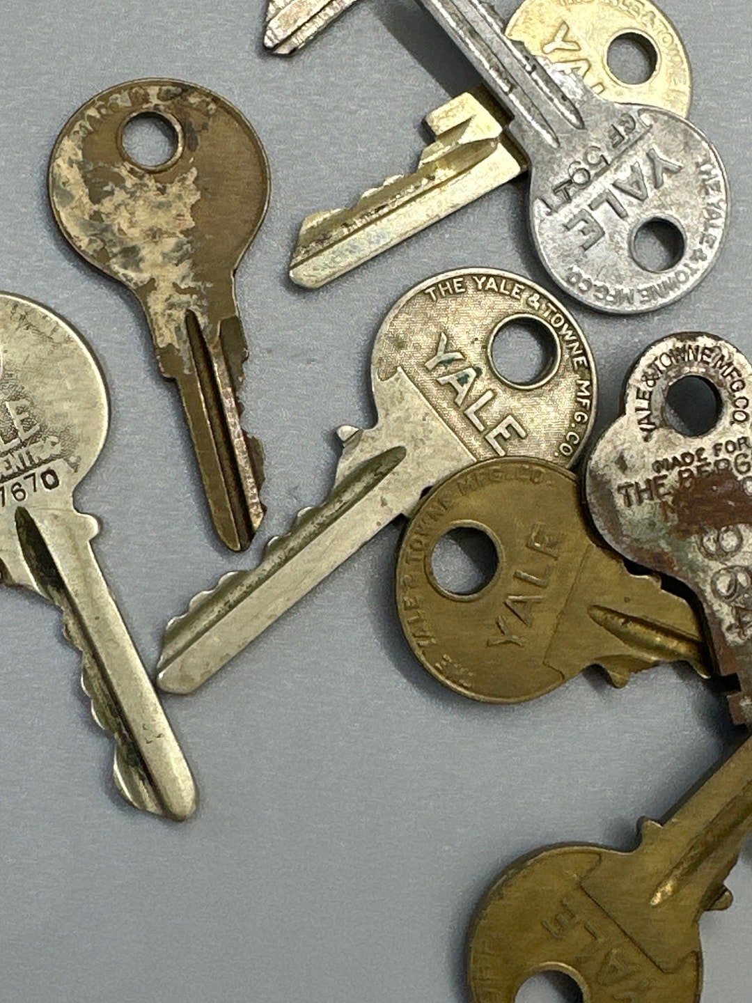Set 24 Keys Amazing Skeleton Antique Vintage Yale Lock Towne ILCO Made ...