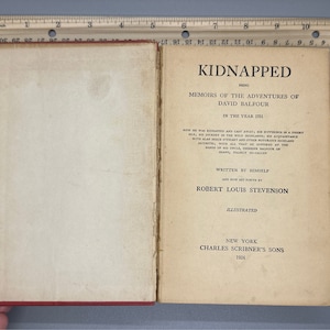1924 Kidnapped Robert Louis Stevenson Illustrated Antique Books Made in ...