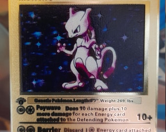Metal Mewtwo Card - Etsy