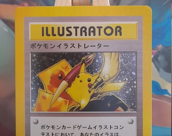 Pikachu Illustrator Card | Etsy UK