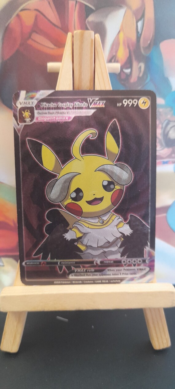 Pokémon Pikachu Cosplay Card Albedo Vmax Custom ANG - Etsy
