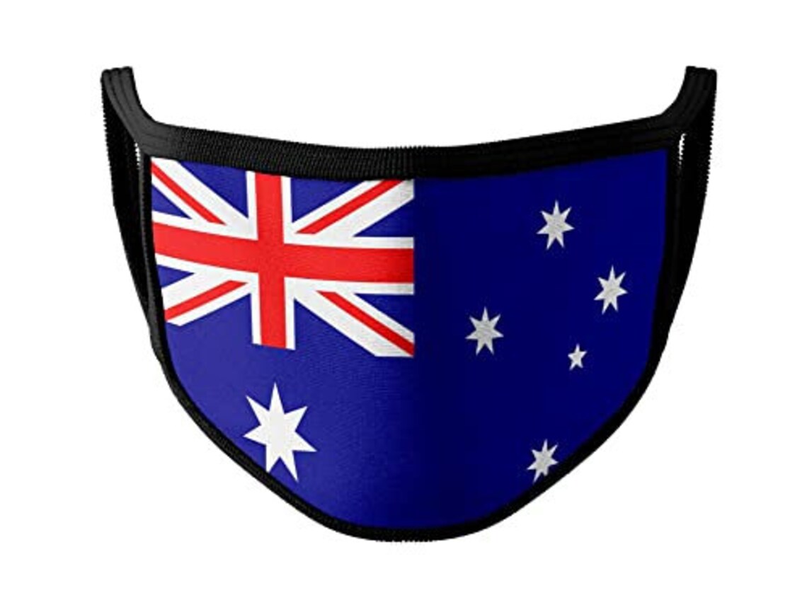 Australian Flag Inspired Sublimated Face Mask Washable | Etsy
