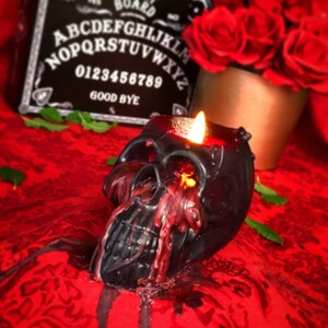 Gothic Collection - Bleeding Skull Candle - Etsy