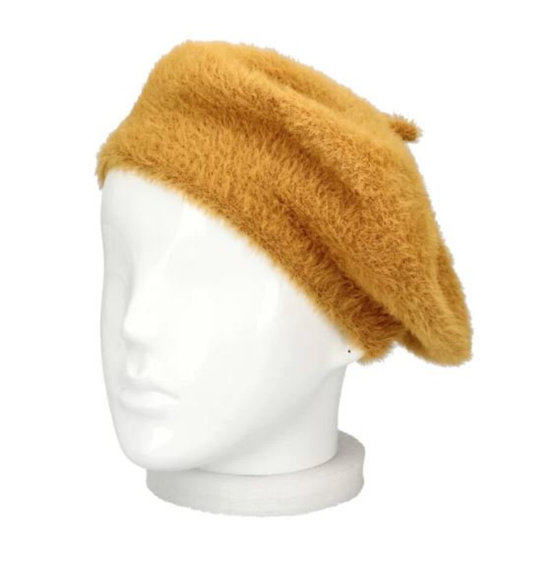 Mustard Angora-effect Beret - Autumn/winter Collection - Women's ...