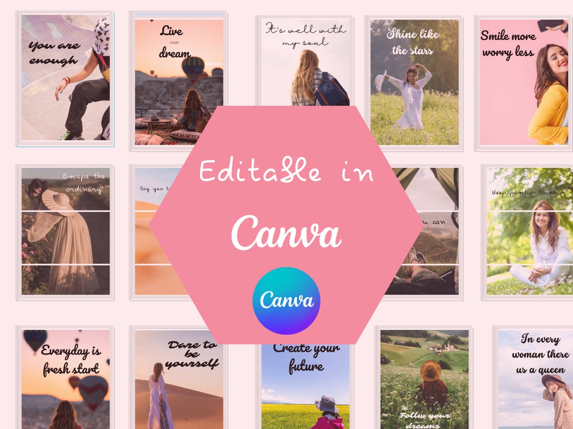 30 Calligraphy Instagram Post Templates / Positive Vibe Quotes - Etsy