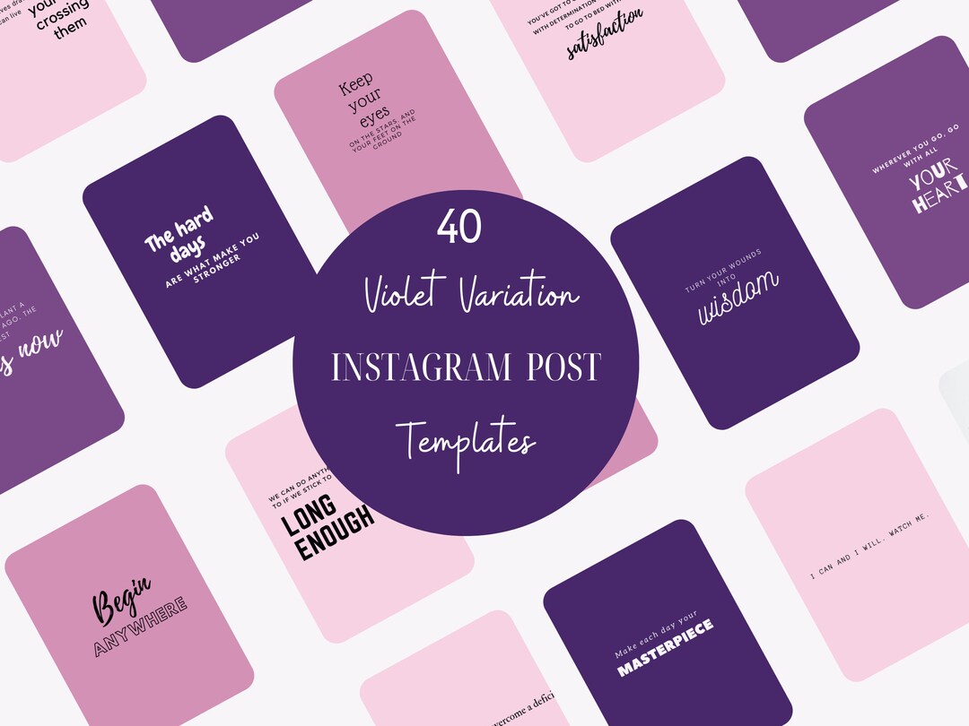 40 Violet Variation Instagram Post Templates / Canva Editable Templates ...