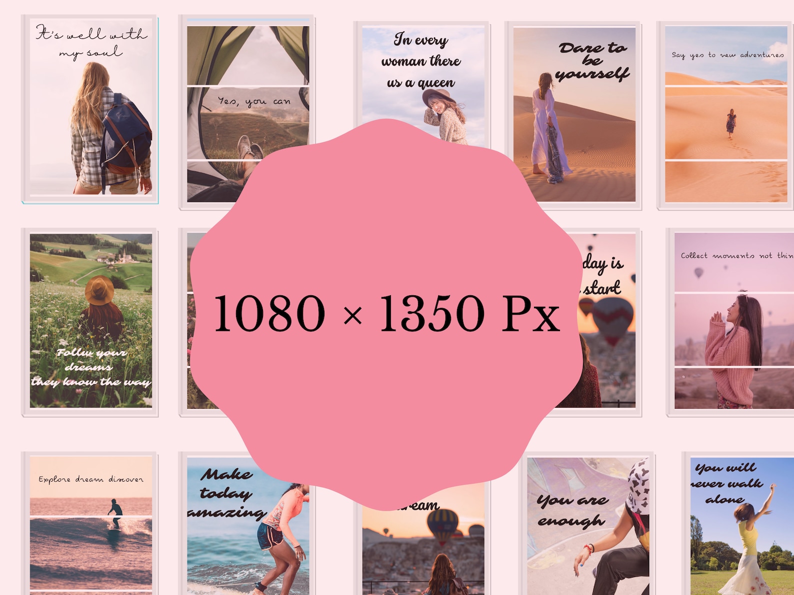 30 Calligraphy Instagram Post Templates / Positive Vibe Quotes - Etsy