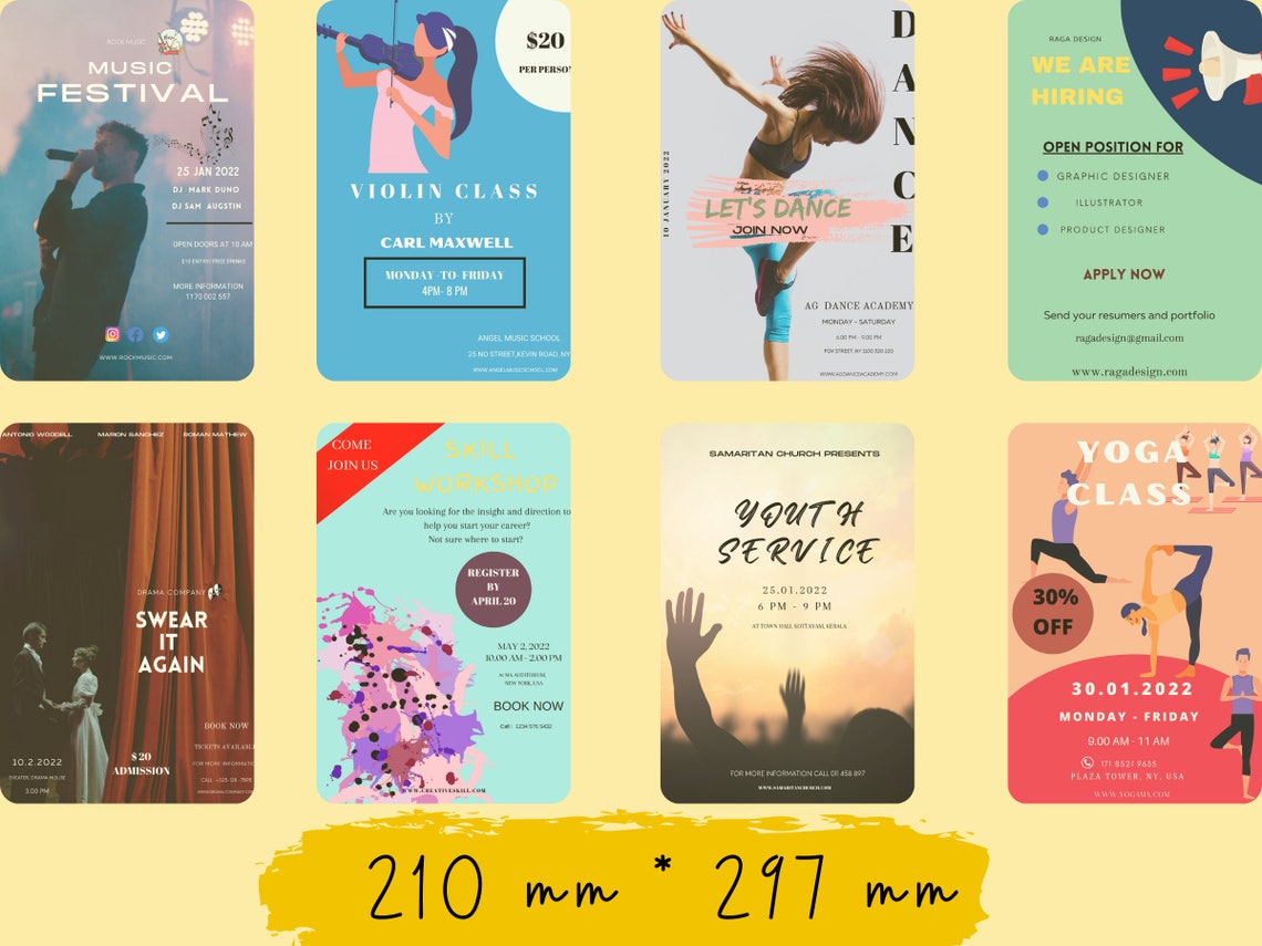 10 Digital Flyer Templates Pack Event Flyer Template | Etsy