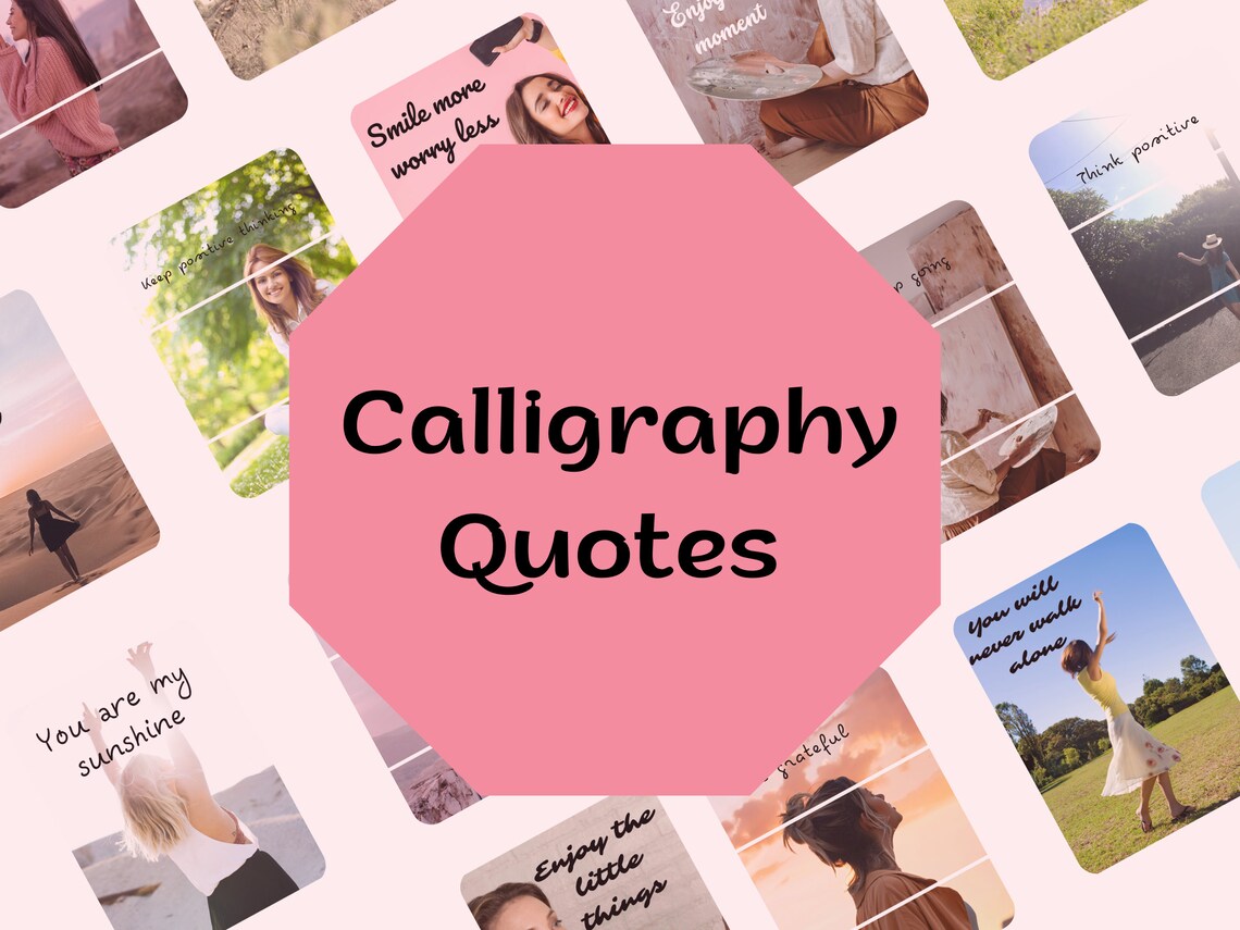 30 Calligraphy Instagram Post Templates / Positive Vibe Quotes - Etsy