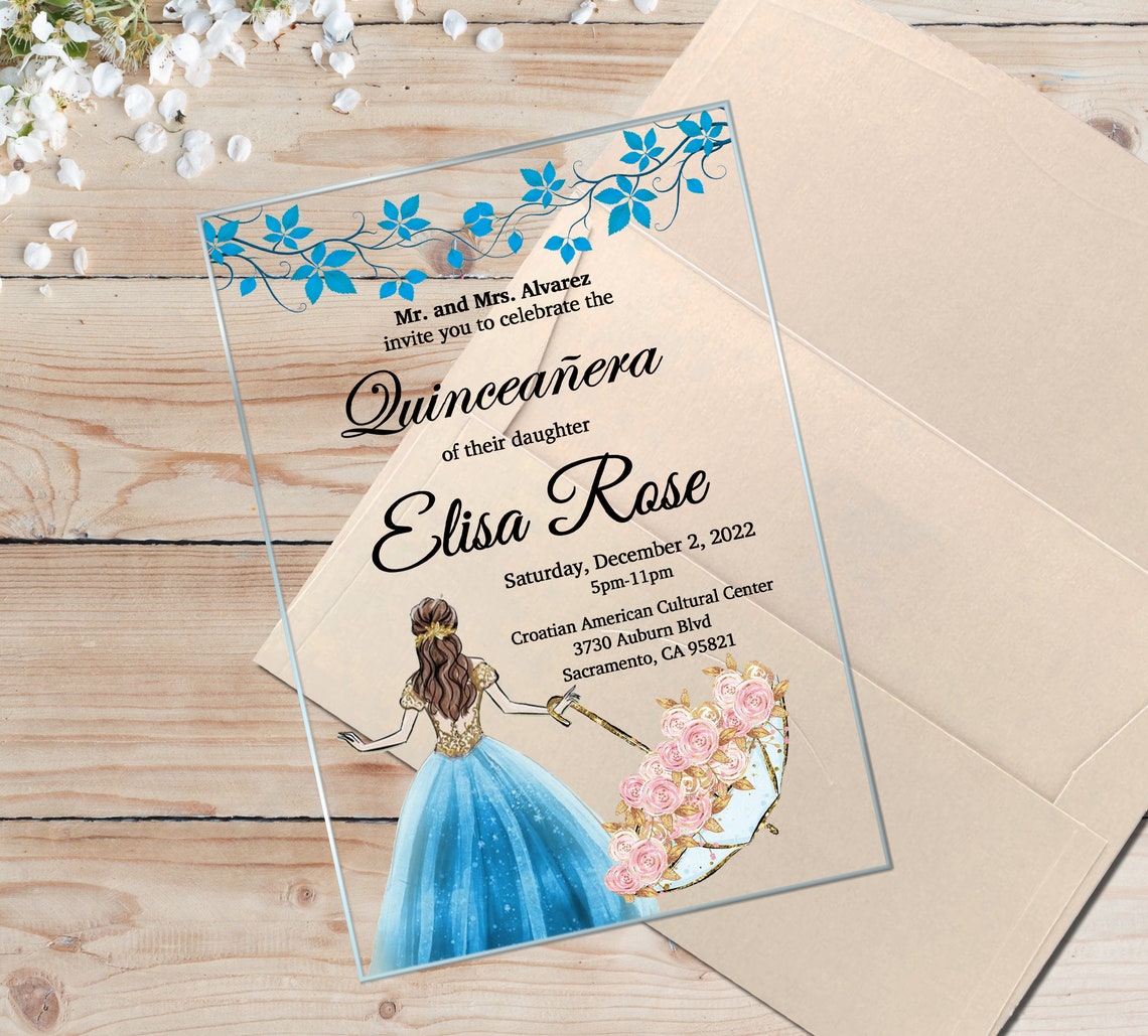 Invitaciones de quinceañera invitaciones de acrílico para - Etsy España
