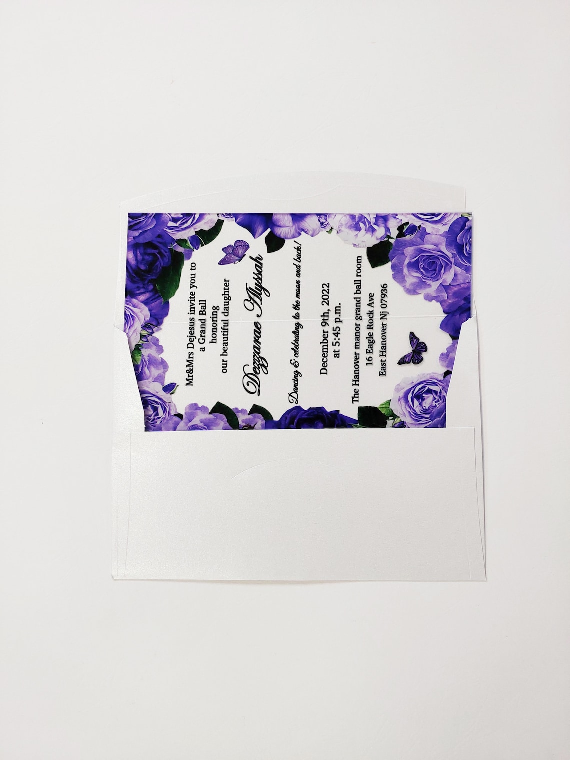 Purple Quinceanera Invitations Enchanted Forest Invitations - Etsy