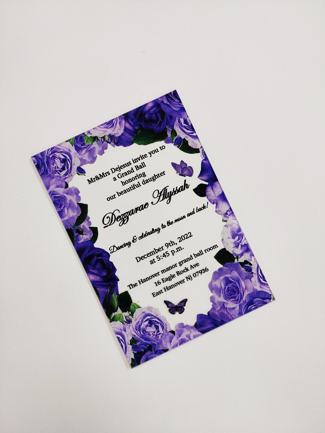 Purple Quinceanera Invitations Enchanted Forest Invitations - Etsy